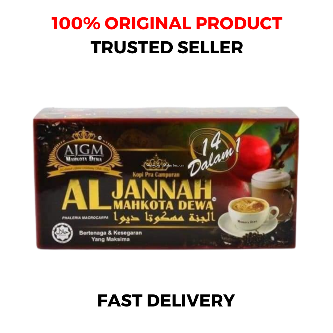 Ajgm Kopi Pracampuran Al Jannah Mahkota Dewa 14Dalam1 | 20 Sachets