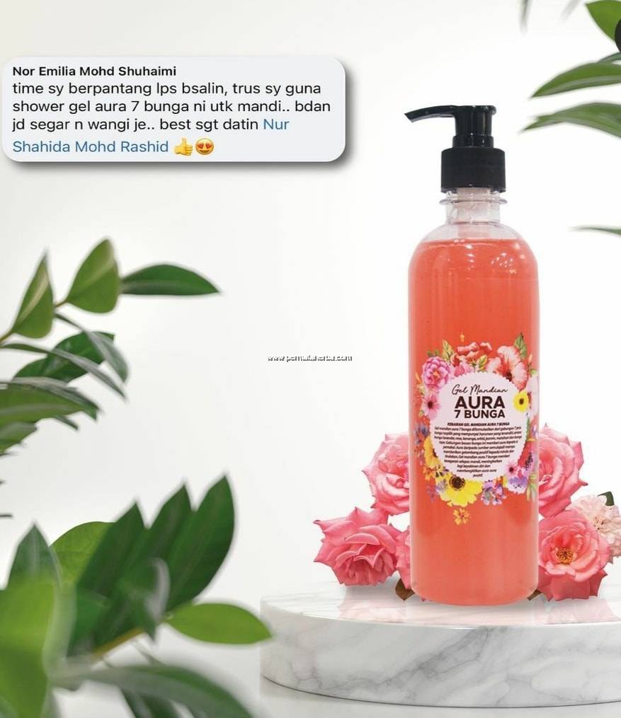 D'Herbs Gel Mandian Aura 7 Bunga | 500ml