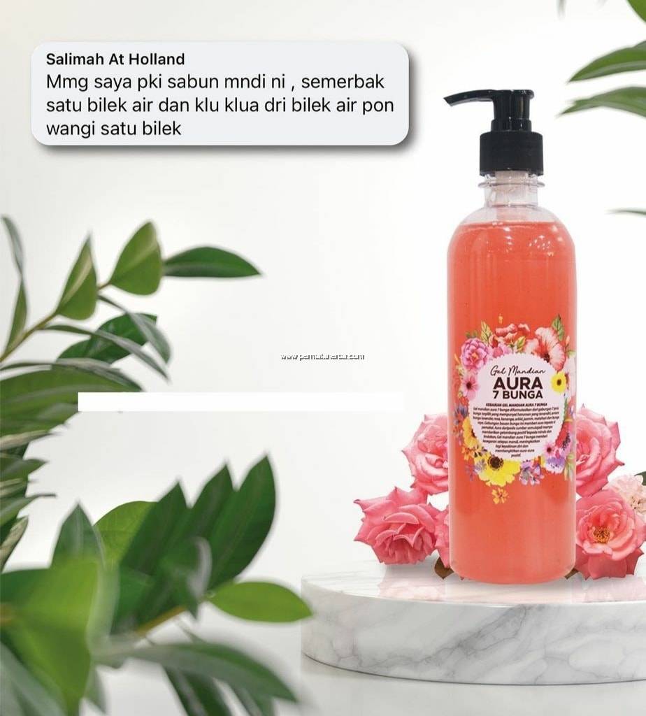 D'Herbs Gel Mandian Aura 7 Bunga | 500ml