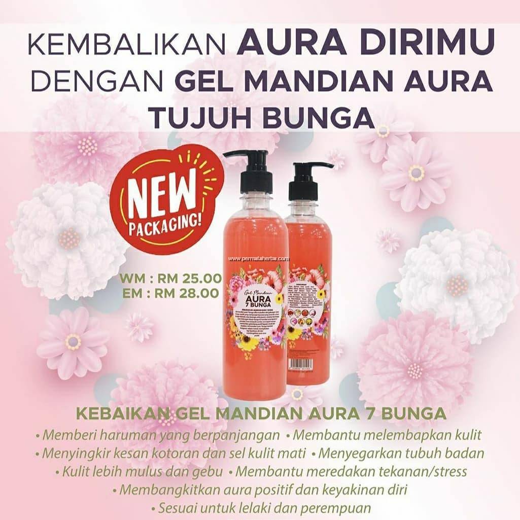 D'Herbs Gel Mandian Aura 7 Bunga | 500ml