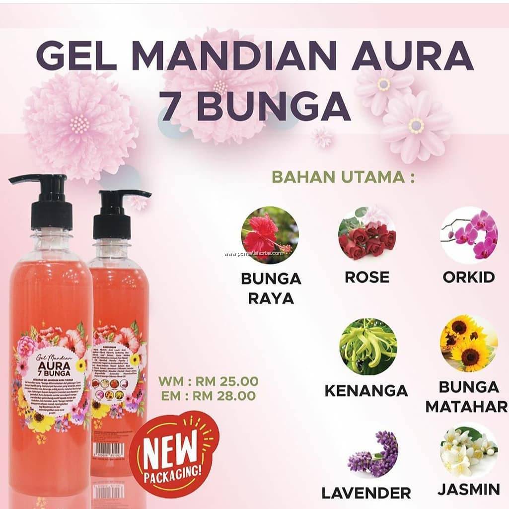 D'Herbs Gel Mandian Aura 7 Bunga | 500ml