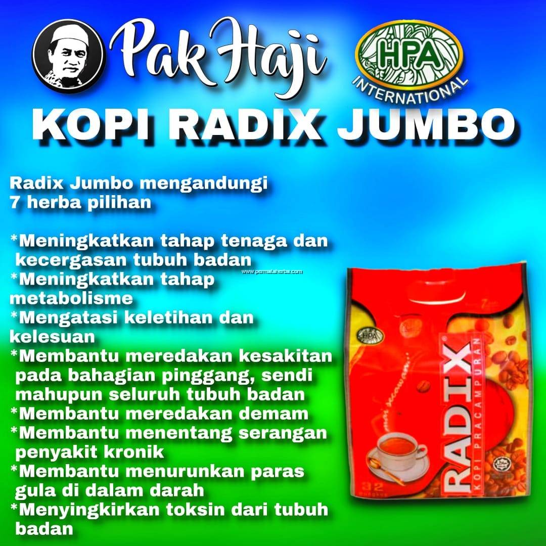 HPA Kopi Radix Jumbo | 32 Sachets