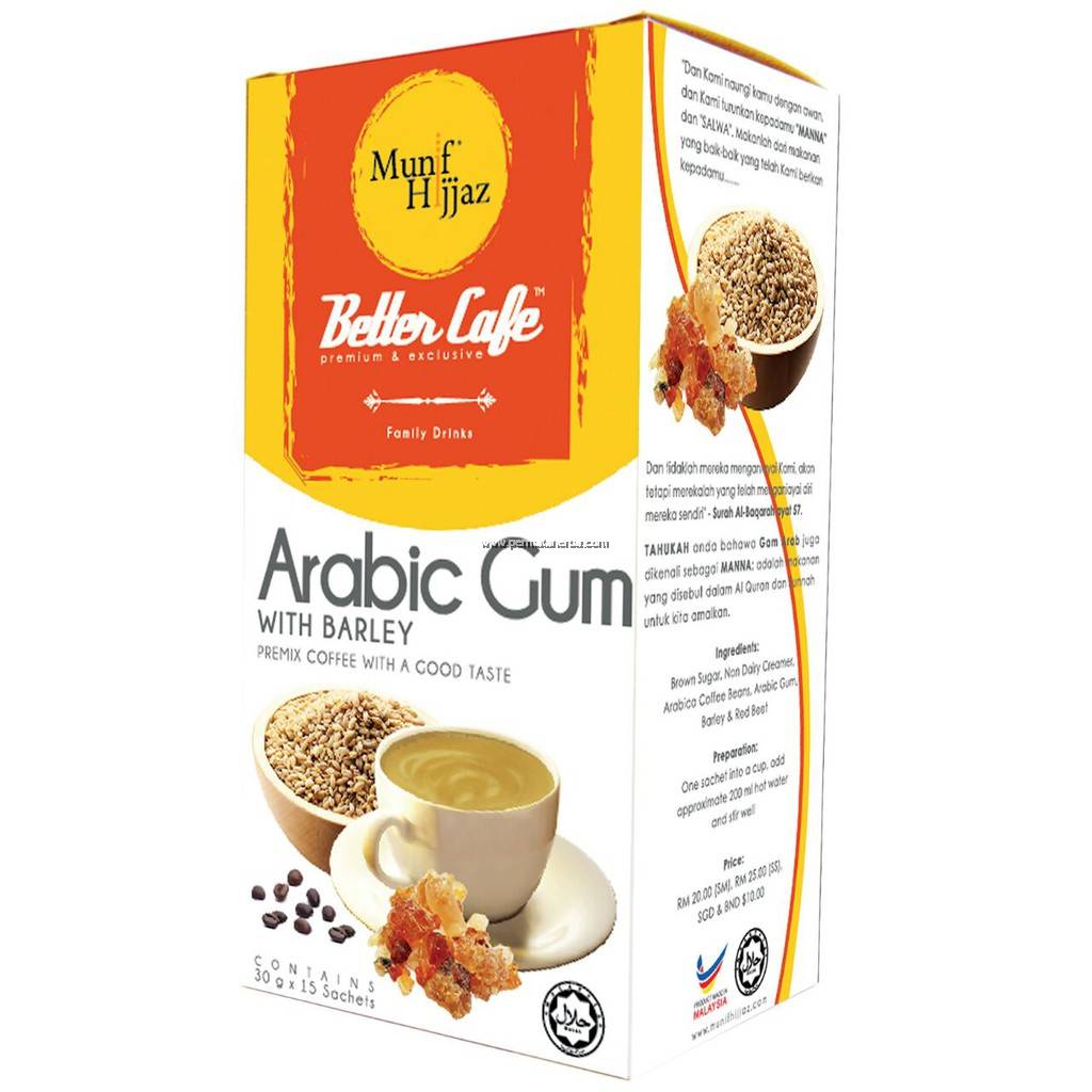 Munif Hijjaz Better Cafe Arabic Gum with Barley