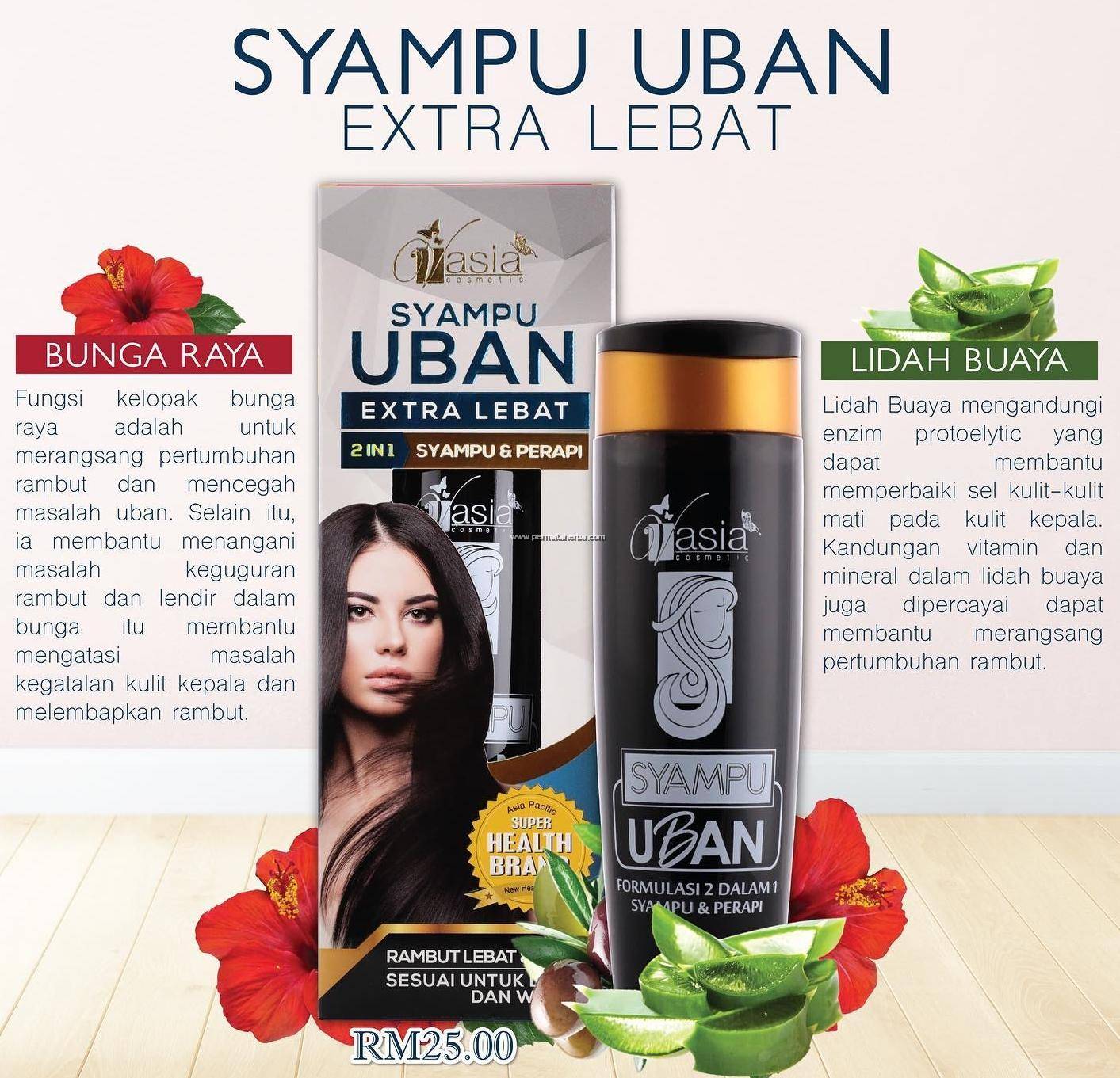 V'asia Shampoo Uban Extra Lebat