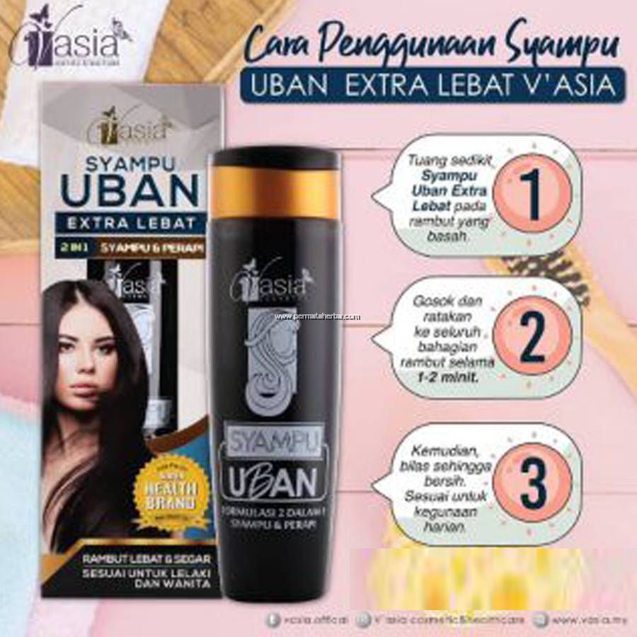 V'asia Shampoo Uban Extra Lebat