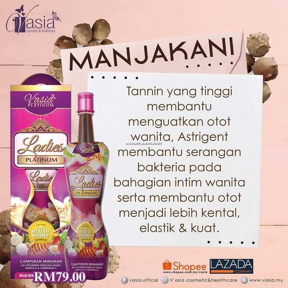 Vasia Ladies Platinum (500ml) | Formulasi Baru