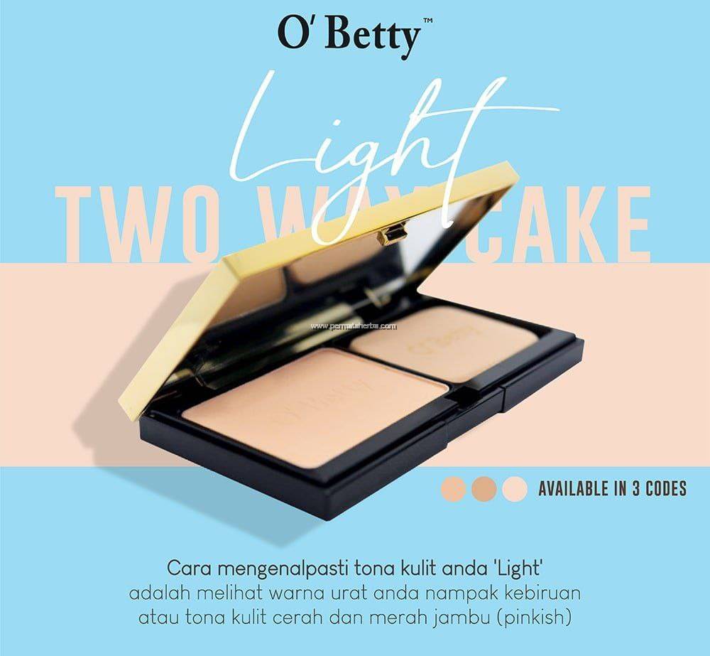 O'betty Two Way Cake Compact Powder | 3 Kod