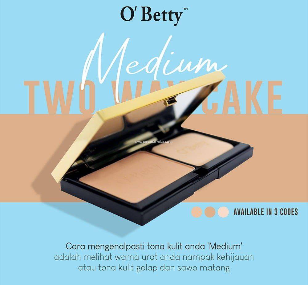 O'betty Two Way Cake Compact Powder | 3 Kod