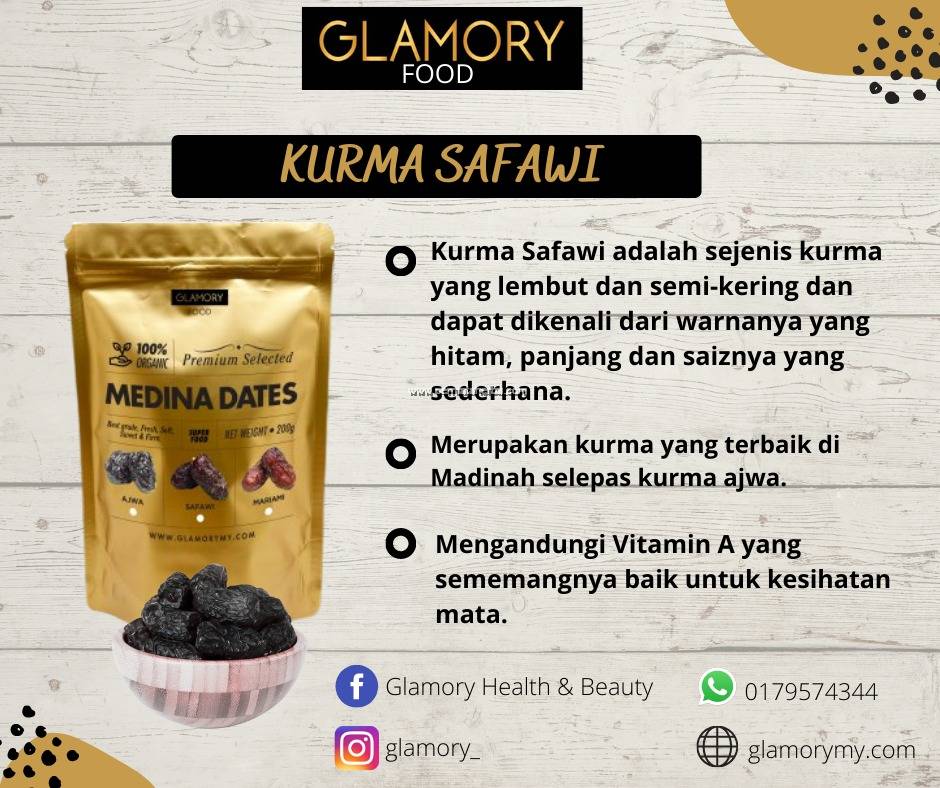 Glamory Kurma Safawi Berkualiti Premium | 200gm