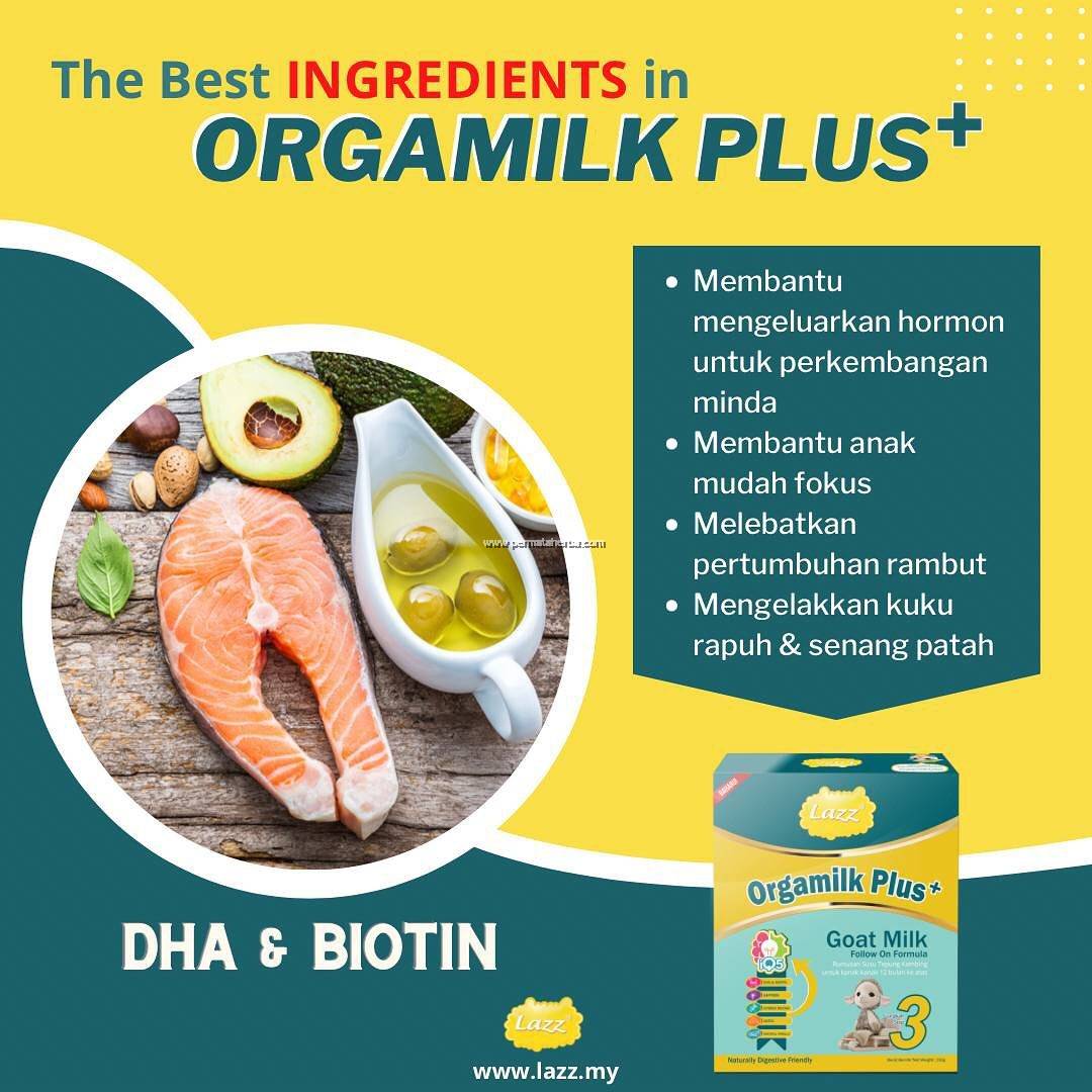 Lazz Orgamilk Plus (Susu Formula Untuk Bayi) | 500gm