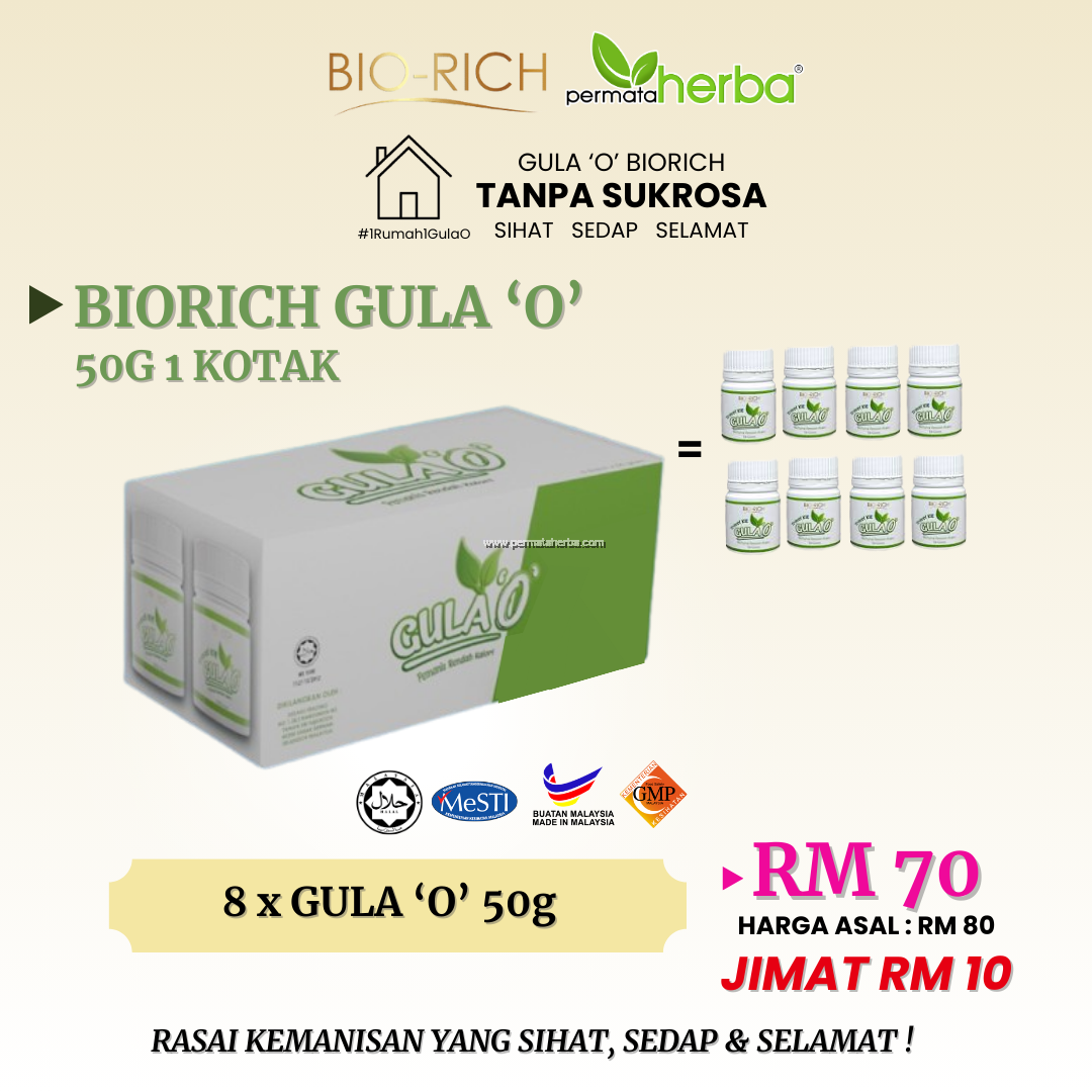 Biorich Gula 'O' | 50gm 1 Box