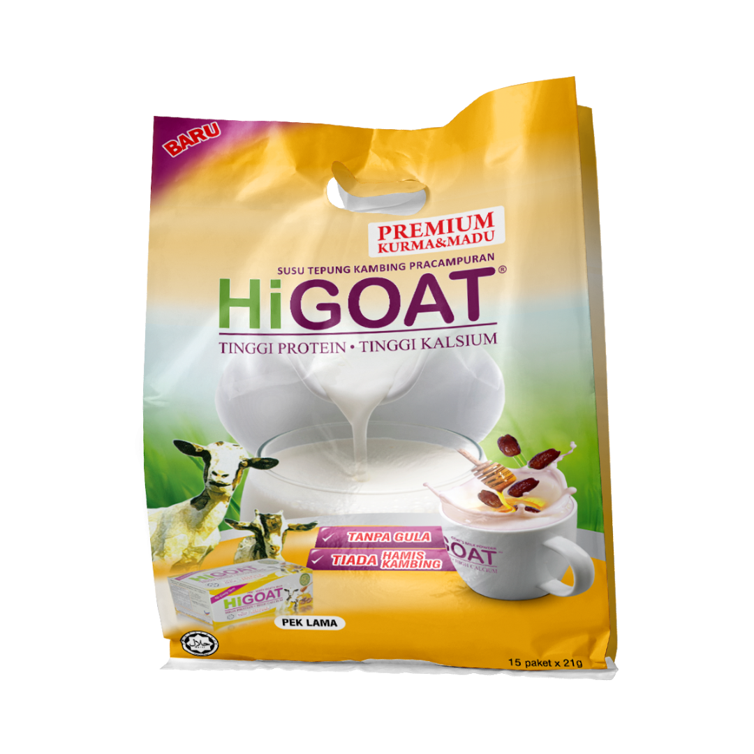HiGOAT Susu Kambing Premium Kurma & Madu | 15 Sachets