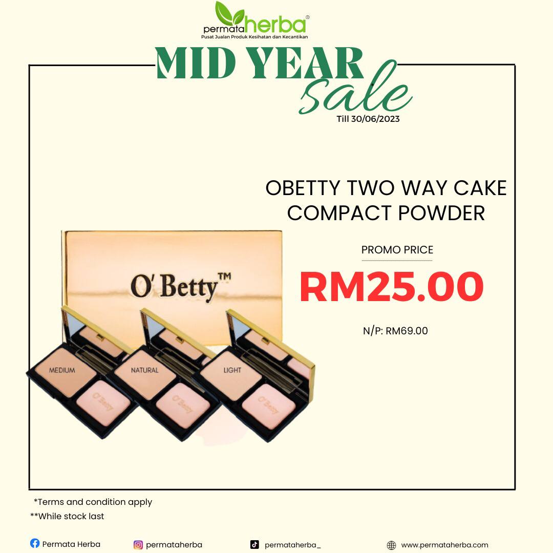 O'betty Two Way Cake Compact Powder | 3 Kod