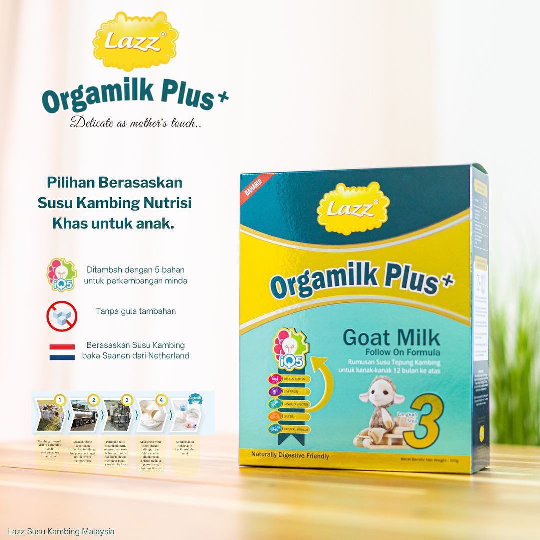 Lazz Orgamilk Plus (Susu Formula Untuk Bayi) | 500gm